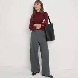 LANDS' END Cargohose aus weichem Twill f&uuml;r Damen, Damen, size: regular, Grau, Viskose/Polyester-Mischung, by Lands' End