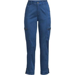 LANDS' END 7/8-Cargohose aus Lyocell-Mischung Mid Waist f&uuml;r Damen, Damen, size: regular, Blau, Baumwolle/Baumwoll-Mischung, by Lands' End