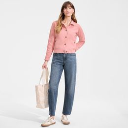 LANDS' END Soft Denim Relaxte Barrel-Jeans Mid Waist, Damen, size: regular, Blau, by Lands' End