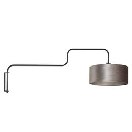 Steinhauer moderne Wandleuchte Bloeba mit geschwungenem Ausleger, verstellbar, f&uuml;r die Couch Silberner Schirm am Metallgestell, E27-Fassung, dimmbar