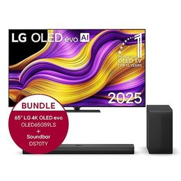 Schwarz LG 65&Prime; OLED evo AI G5 4K Smart TV + 3.1.1 Kanal TV Soundbar DS70TY mit Dolby Atmos OLED65G59LS.DS70TY
