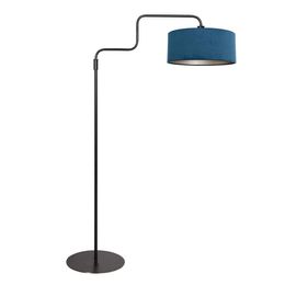 Steinhauer Moderne Stehlampe Bloeba mit auskragendem Arm, verstellbar, blauem Schirm Neben dem Sofa, H&ouml;he 165 cm, mit An-/Ausschalter, E27, dimmbar