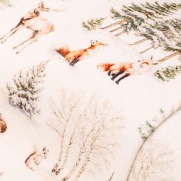 buttinette Kuscheliges Wellness-Fleece "Winterlandschaft", wei&szlig;-color