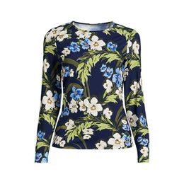LANDS' END Schnelltrocknendes UPF 50 Sonnenschutz-Badeshirt f&uuml;r Damen, Damen, size: regular, Blau, Nylon-Mischung, by Lands' End