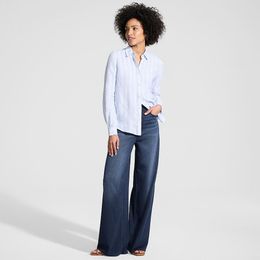 LANDS' END Starfish Knit-Jeans mit weitem Bein, Damen, size: regular, Blau, Baumwoll-Mischung/Polyester-Mischung, by Lands' End