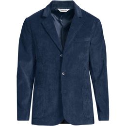LANDS' END Cordblazer, Herren, size: regular, Blau, Polyester/Nylon/Polyester-Mischung, by Lands' End