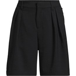 LANDS' END Creaseless Shorts 20 cm f&uuml;r Damen, Damen, size: regular, Schwarz, Polyester, by Lands' End