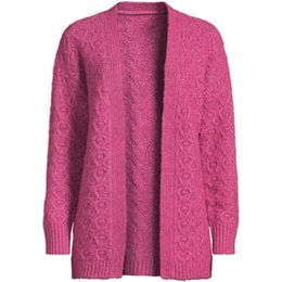 LANDS' END Offener Soft Touch Cardigan f&uuml;r Damen, Damen, size: regular, Pink, Polyester/Polyester-Mischung, by Lands' End