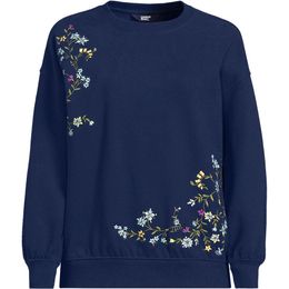LANDS' END Sweatshirt SERIOUS SWEATS f&uuml;r Damen, Damen, size: regular, Blau, Elasthan/Baumwoll-Mischung/Polyester-Mischung, by Lands' End