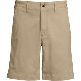 LANDS' END Classic Fit Stretch-Chinoshorts mit Komfortbund f&uuml;r Herren, 23 cm, Herren, size: regular, Braun, Elasthan/Baumwoll-Mischung, by Lands' End