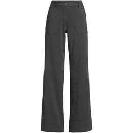LANDS' END Lange Chino-Hose Mid Waist f&uuml;r Damen in Petite-Gr&ouml;&szlig;e, Damen, size: petite, Schwarz, Baumwolle/Lyocell (Viskose)/Baumwoll-Mischung, by Lands' End