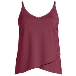 LANDS' END Tankinitop mit Tulpensaum chlorresistent f&uuml;r Damen in Plus-Gr&ouml;&szlig;e, Damen, size: plus, Rot, Nylon-Mischung, by Lands' End