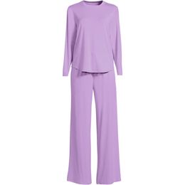 LANDS' END Pyjama-Set mit Cooling-Finish in Plus-Gr&ouml;&szlig;e, Damen, size: plus, Lila, by Lands' End