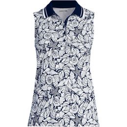 LANDS' END &Auml;rmelloses Supima-Poloshirt f&uuml;r Damen in Plus-Gr&ouml;&szlig;e, Damen, size: plus, Schwarz, Baumwolle, by Lands' End