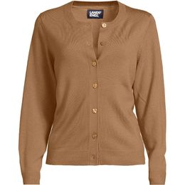 LANDS' END Merino-Cardigan f&uuml;r Damen in Petite-Gr&ouml;&szlig;e, Damen, size: petite, Beige, Wolle, by Lands' End