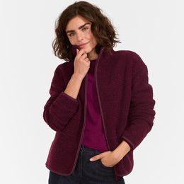 LANDS' END Teddy-Jacke f&uuml;r Damen in Petite-Gr&ouml;&szlig;e, Damen, size: petite, Rot, Polyester, by Lands' End