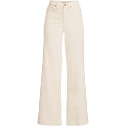 LANDS' END High Waist Jeans mit weitem Bein in Plus-Gr&ouml;&szlig;e, Damen, size: plus, Elfenbein, Elasthan/Baumwoll-Mischung/Polyester-Mischung, by Lands' End