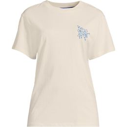 LANDS' END Grafik-Shirt f&uuml;r Damen in Plus-Gr&ouml;&szlig;e, Damen, size: plus, Elfenbein, Baumwolle, by Lands' End