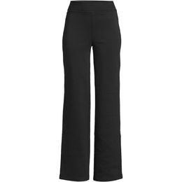 LANDS' END Serious Sweats Straight Fit Thermohose f&uuml;r Damen in Plus-Gr&ouml;&szlig;e, Damen, size: plus, Schwarz, Baumwoll-Mischung/Polyester-Mischung, by Lands' End