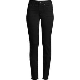 LANDS' END Straight Fit Recycled Denim Jeans Mid Waist in Plus-Gr&ouml;&szlig;e, Damen, size: plus, Schwarz, Elasthan/Baumwoll-Mischung/Polyester-Mischung, by Lands' End
