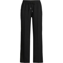 LANDS' END Webhose mit seitlichem Streifen f&uuml;r Damen, Damen, size: regular, Schwarz, Polyester/Polyester-Mischung, by Lands' End