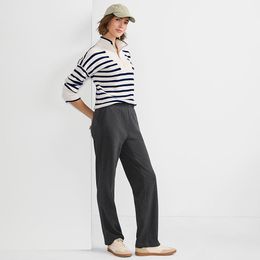 LANDS' END Straight Fit Freizeithose SPORT KNIT f&uuml;r Damen, Damen, size: regular, Schwarz, Baumwolle, by Lands' End