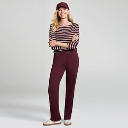 LANDS' END Straight Fit Freizeithose SPORT KNIT f&uuml;r Damen, Damen, size: regular, Rot, Baumwolle, by Lands' End