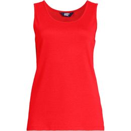 LANDS' END &Auml;rmelloses Top aus Baumwolle in Petite-Gr&ouml;&szlig;e f&uuml;r Damen, Damen, size: petite, Rot, Baumwolle, by Lands' End