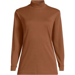 LANDS' END Stehkragen-Shirt in Plusgr&ouml;&szlig;e, Damen, size: plus, Orange, Baumwolle, by Lands' End