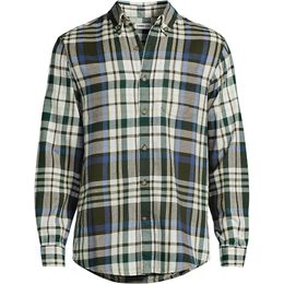 LANDS' END Flanellhemd Flagship, Classic Fit f&uuml;r Herren, Herren, size: regular, Elfenbein, Baumwolle/Baumwoll-Mischung/Polyester-Mischung, by Lands' End