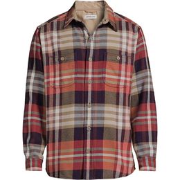 LANDS' END Winter-Flanellhemd, Herren, size: regular, Lila, Baumwolle, by Lands' End