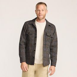 LANDS' END Harris Tweed Hemdjacke, Damen, size: regular, Braun, Wolle, by Lands' End