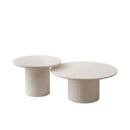 Lookway Couchtisch, Creme, Holzwerkstoff, 60x42x60 cm, Wohnzimmer, Wohnzimmertische, Couchtische