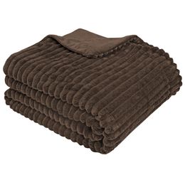 ZOLLNER Kuscheldecke,, Braun, Textil, 150x200 cm, Wohntextilien, Decken, Kuscheldecken