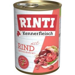 Rinti Kennerfleisch Nassfutter Hund, Adult, Dose, Rind 24x400 g