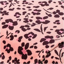 buttinette Nicki-Velours "Blumen", rosa-color