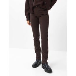 Brax Damen Five-Pocket-Hose Style MARY BRUNETTE, dunkelbraun, Gr. 36