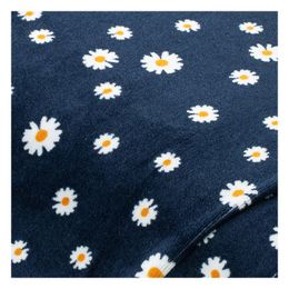 buttinette Nicki-Velours "Margeriten", marine-color