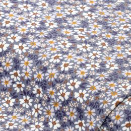 buttinette Nicki-Velours "Bl&uuml;mchen", blau-color