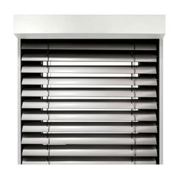 Vorbau Raffstore, Au&szlig;enjalousie, Modell eckig 20&deg;, Wei&szlig;aluminium &auml;hnlich RAL 9006, 800 x 800 mm, individuell konfigurieren