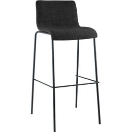 CLP Barhocker mit Lehne Hover, Barstuhl stapelbar mit Stoffbezug, Stapelstuhl Metallgestell bis 150 kg belastbar
