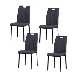 HTI-Living Esszimmerstuhl Denton Webstoff Grau 4er-Set