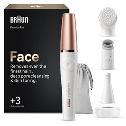 Braun FaceSpa Pro Gesichtsepilierer, + 3 Extras, SE 911 (3-IN-1: das weltweit erste All-in-One Ger&auml;t f&uuml;r Gesichtsepilation, Reinigung und Hautstraffung, kompaktes Design, wiederaufladbar, ideal f&uuml;r unterwegs, 100% wasserdicht, Lieferumfang: Gesichtsepilier