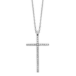 JULIE JULSEN Anh&auml;nger mit Kette 925/- Sterling Silber rhodiniert mit Anh&auml;nger Kreuz