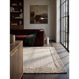 KADIMA DESIGN Flachgewebe-Teppich Wolle Beige-Braun 200 x 290 cm - CALDER Kadima