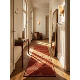 L&auml;ufer geometrisch Terrakotta 60 x 230 cm - DEBEN KADIMA DESIGN