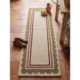 L&auml;ufer Bord&uuml;re Beige-Multicolor 80 x 230 cm - WENSUM KADIMA DESIGN