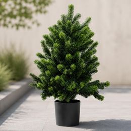 K&uuml;nstliche Tanne MCW-R29, Dekobaum Kunstbaum Kunstpflanze, Outdoor Polyethylen, 60cm