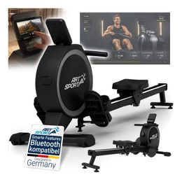 ArtSport&reg; Ruderger&auml;t RowMaster schwarz - f&uuml;r Zuhause, Bremssystem mit 16 Stufen, ergonomischer Sitz, Handyhalterung, Heimtrainer bis 150 kg, rutschfest & leise