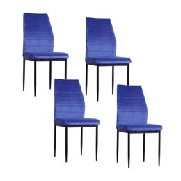 HTI-Living Esszimmerstuhl Madison Velvet 4er-Set Blau